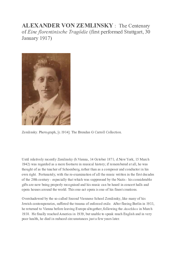 (DOC) ALEXANDER VON ZEMLINSKY