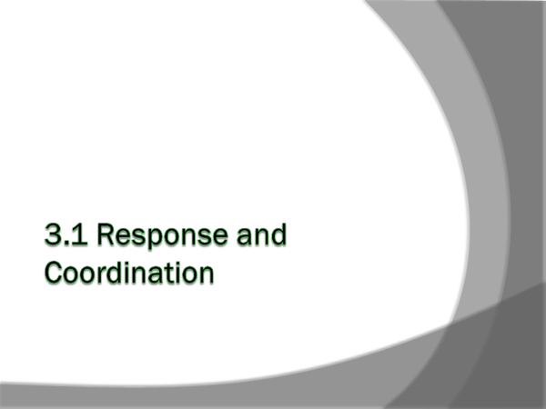 (PDF) Chapter 3 Coordination and Response