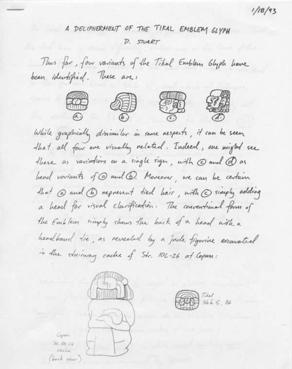 (PDF) The Decipherment of the Tikal Emblem Glyph