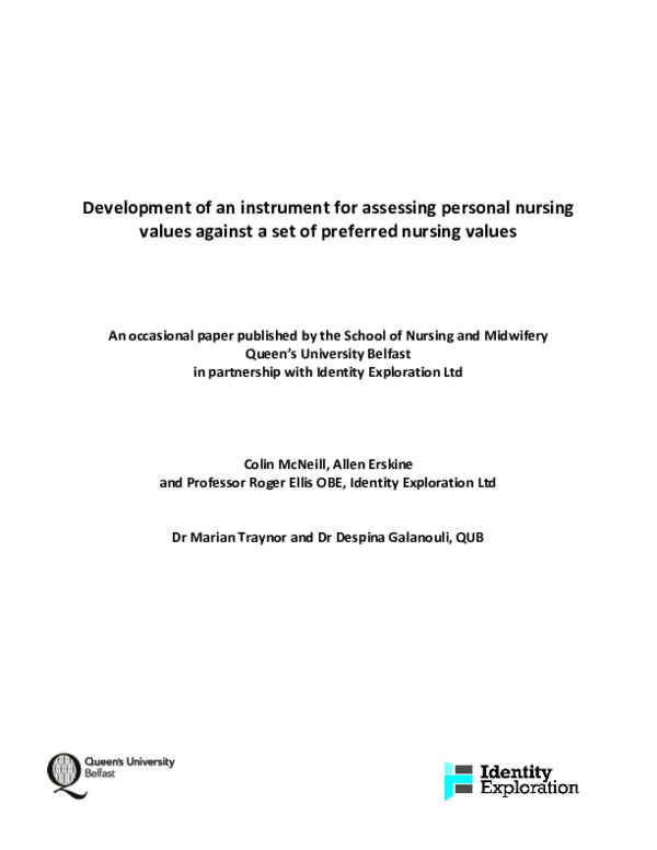 (PDF) Development of an instrument for assessing personal nursing ...