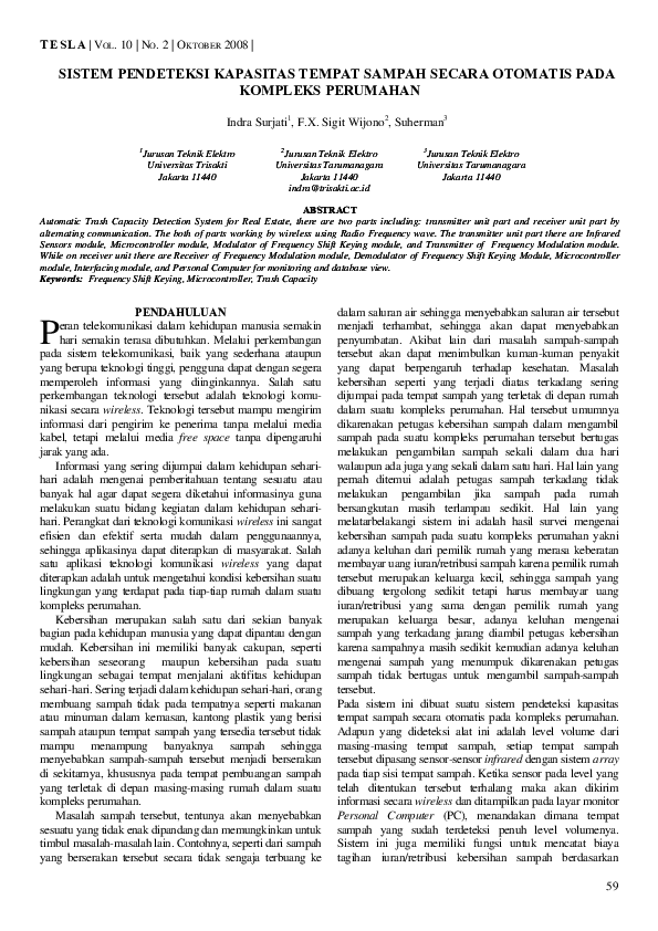 (PDF) Sistem Pendeteksi Kapasitas Tempat Sampah Secara Otomatis Pada ...