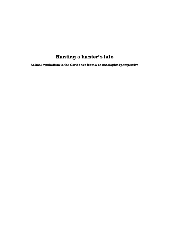 (PDF) Hunting a hunter's tale Animal symbolism in the Caribbean from a ...