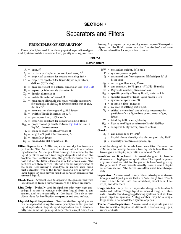 (PDF) Separators and Filters PRINCIPLES OF SEPARATION