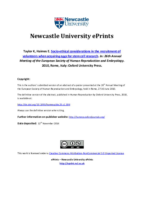 (PDF) Socio-ethical considerations in the recruitment of volunteers ...