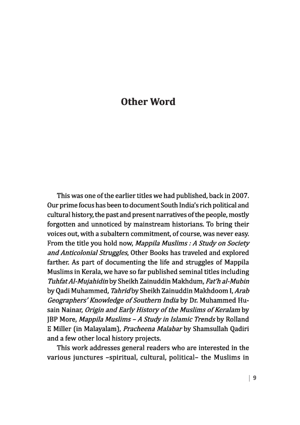 (PDF) Mappila Muslims - Hussain Randathani