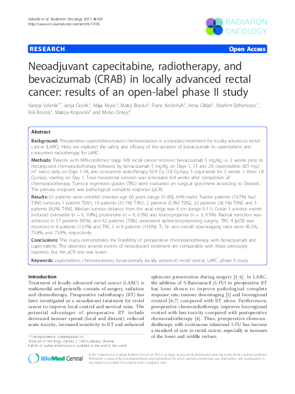 (PDF) Cetuximab in Combination With Capecitabine, Irinotecan, and Radiotherapy for Patients With ...