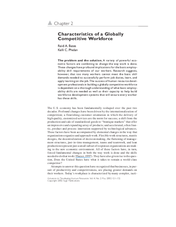 (PDF) Characteristics of a Globally Competitive Workforce