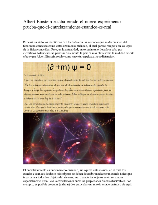 (DOC) ENTRELAZAMIENTO CUANTICO (DOC) ENTRELAZAMIENTO CUANTICO