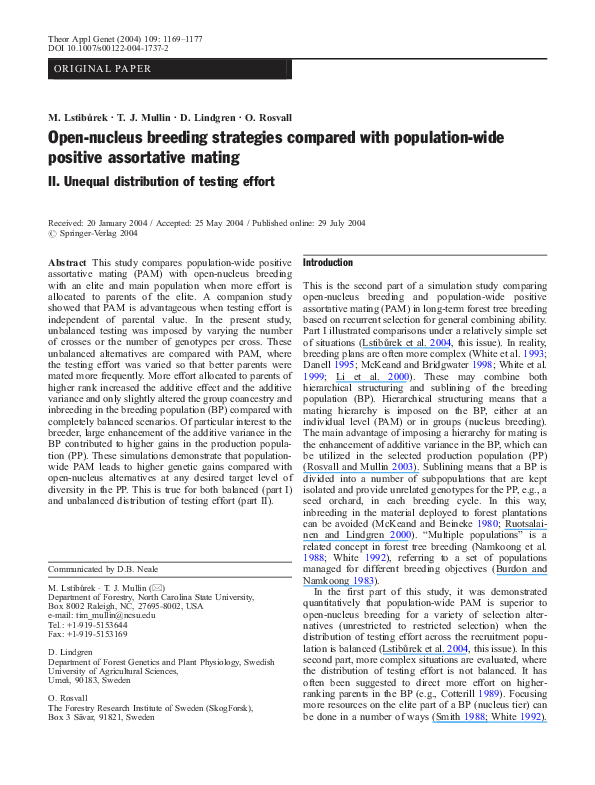 (PDF) Open-nucleus breeding strategies compared with population-wide ...