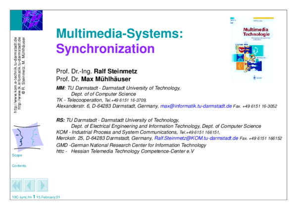 (PDF) Multimedia-Systems: Synchronization