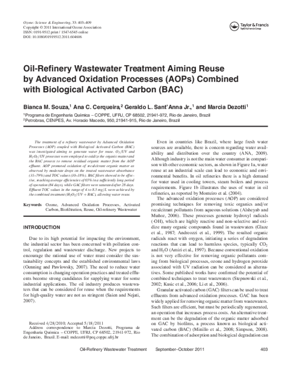 (PDF) Oil-Refinery Wastewater Treatment Aiming Reuse by Advanced Oxidation Processes (AOPs ...