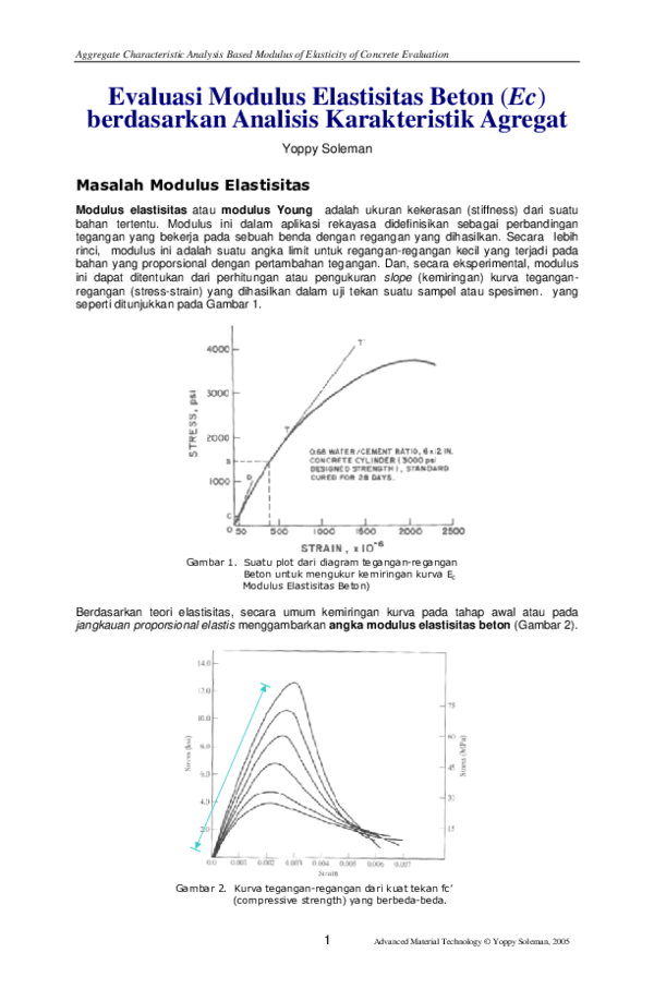 (PDF) Aggregate Characteristic Analysis Based Modulus of Elasticity of ...