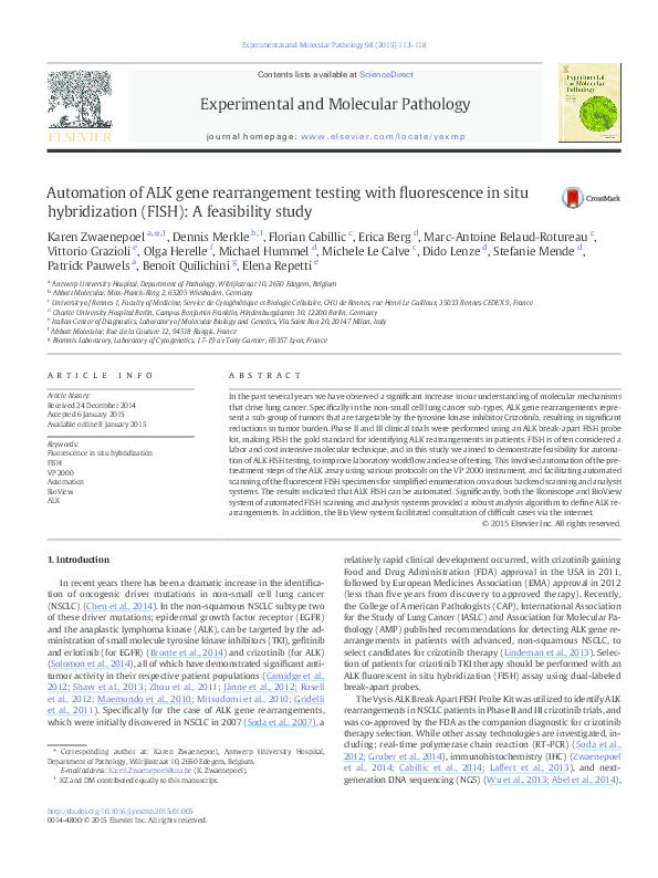 (PDF) Automation of ALK gene rearrangement testing with fluorescence in ...