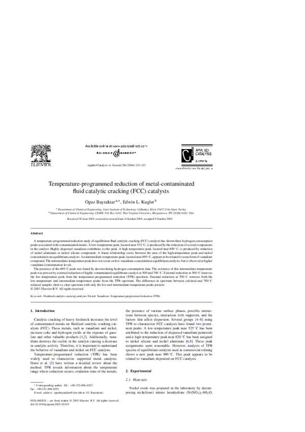 (PDF) Structure and composition of hard coke deposited on industrial fluid catalytic cracking ...