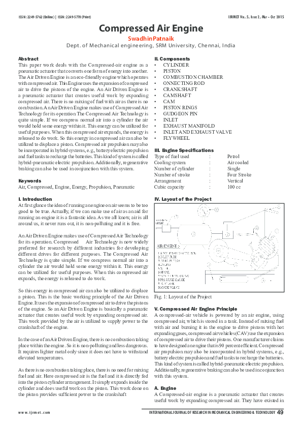 (PDF) Compressed Air Engine