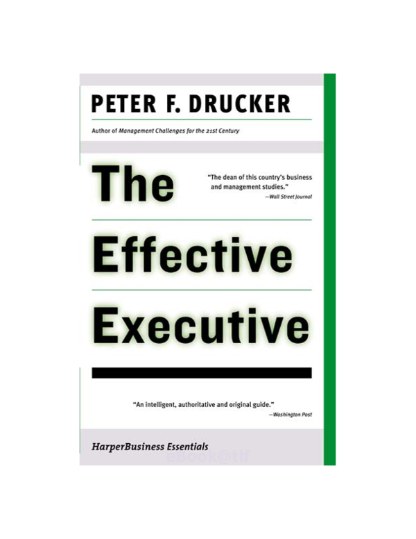(PDF) The Effective Executive