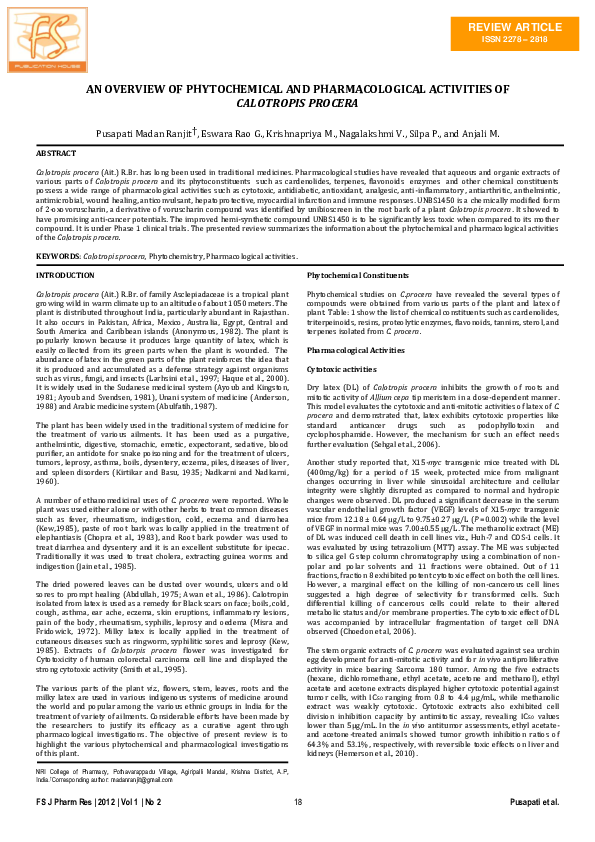 (PDF) An Overview of Phytochemical and Pharmacological Activities of ...