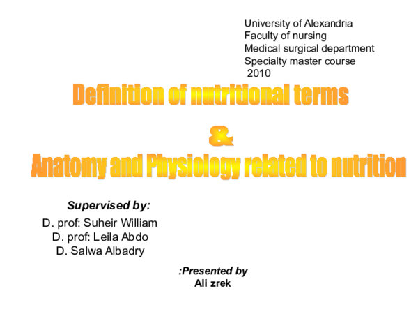 (PPT) Anatomy and physeology of the GIT