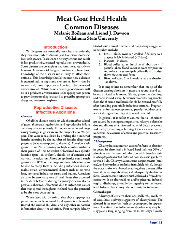 (PDF) Meat Goat Herd Health Common Diseases