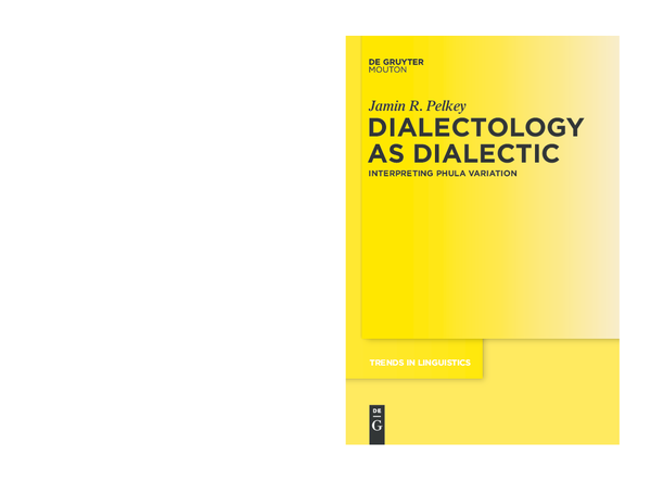 (PDF) Dialectology as Dialectic: Interpreting Phula Variation