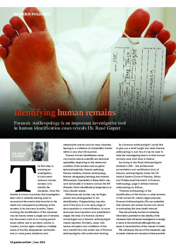 (PDF) Identifying human remains