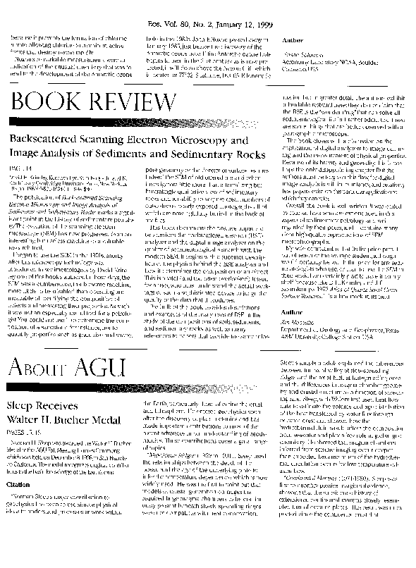 (PDF) Backscattered Scanning Electron Microscopy and Image Analysis of Sediments and Sedimentary ...