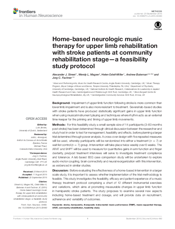 (PDF) Home-based neurologic music therapy for upper limb rehabilitation ...