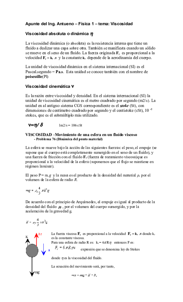(DOC) VISCOSIDAD -problemas 75 y | pablo matilla - Academia.edu