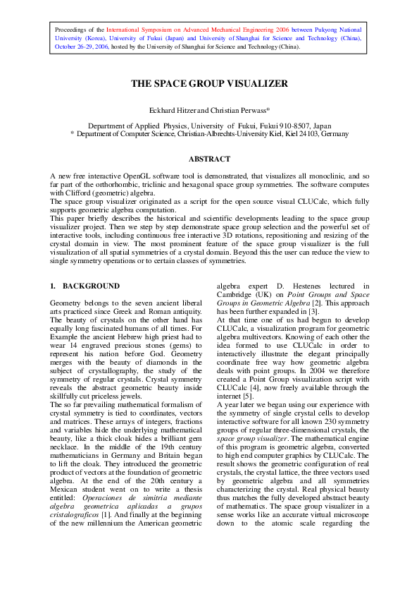 (PDF) The Space Group Visualizer