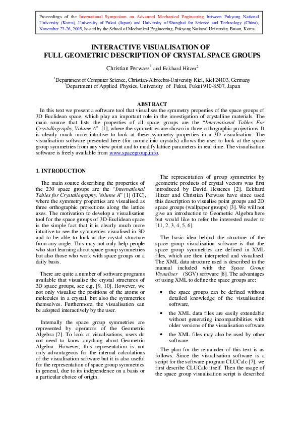 (PDF) Interactive Visualization of Full Geometric Description of ...