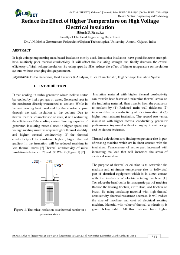 (PDF) Reduce the Effect of Higher Temperature on High Voltage ...