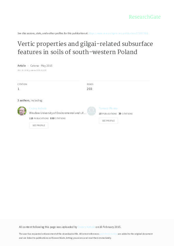 (PDF) Vertic properties and gilgai-related subsurface features in soils ...