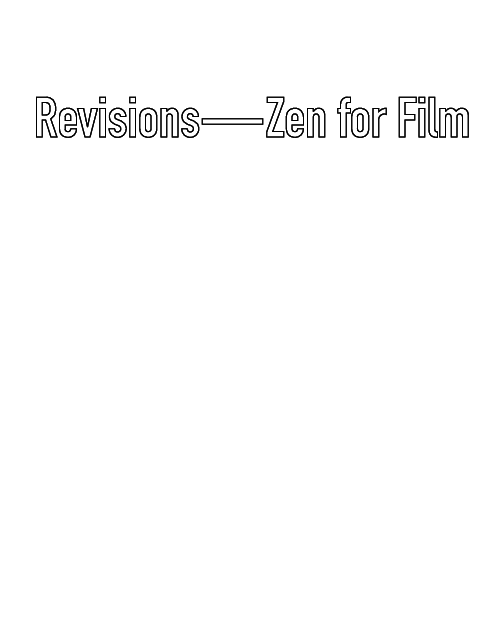 (PDF) Revisions—Zen for Film