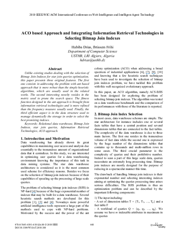 (PDF) ACO Based Approach and Integrating Information Retrieval Technologies in Selecting Bitmap ...