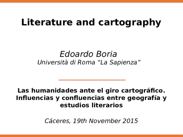 (PPT) cartography and literature
