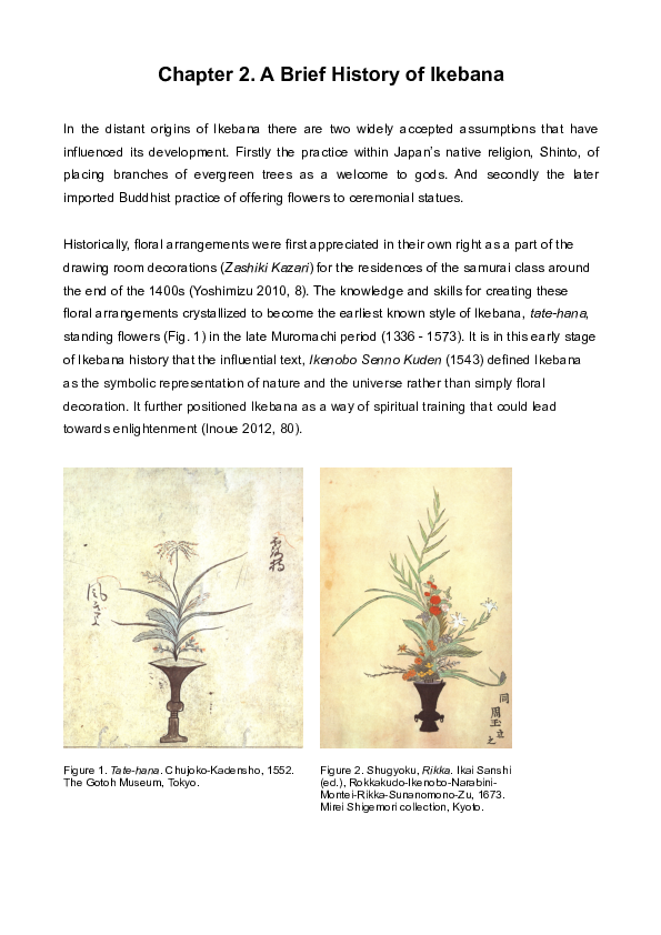 (PDF) Chapter 2. A Brief History of Ikebana, Distilling nature: some ...