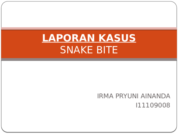 (PPT) Dokumen.tips laporan kasus snake bite