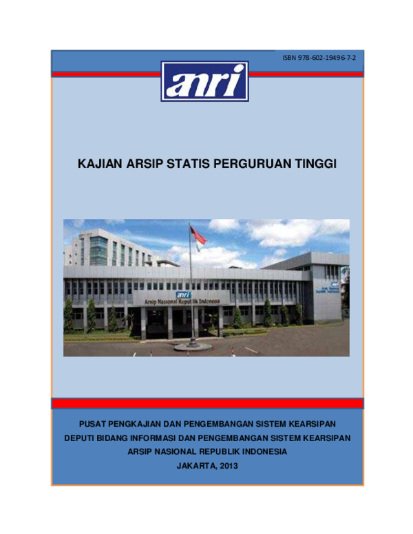 KAJIAN ARSIP STATIS PERGURUAN TINGGI