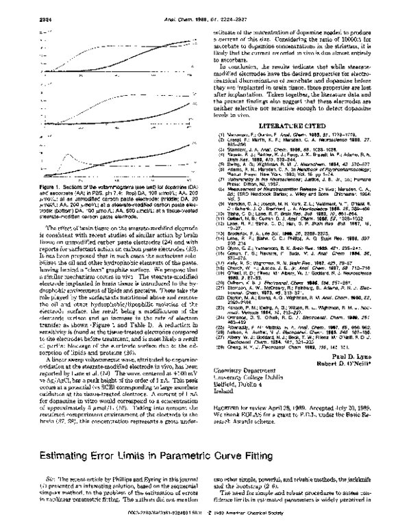 (PDF) Estimating error limits in parametric curve fitting