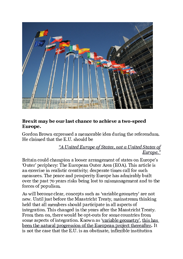 (DOC) Brexit's Role in Creating a Two-Speed Europe