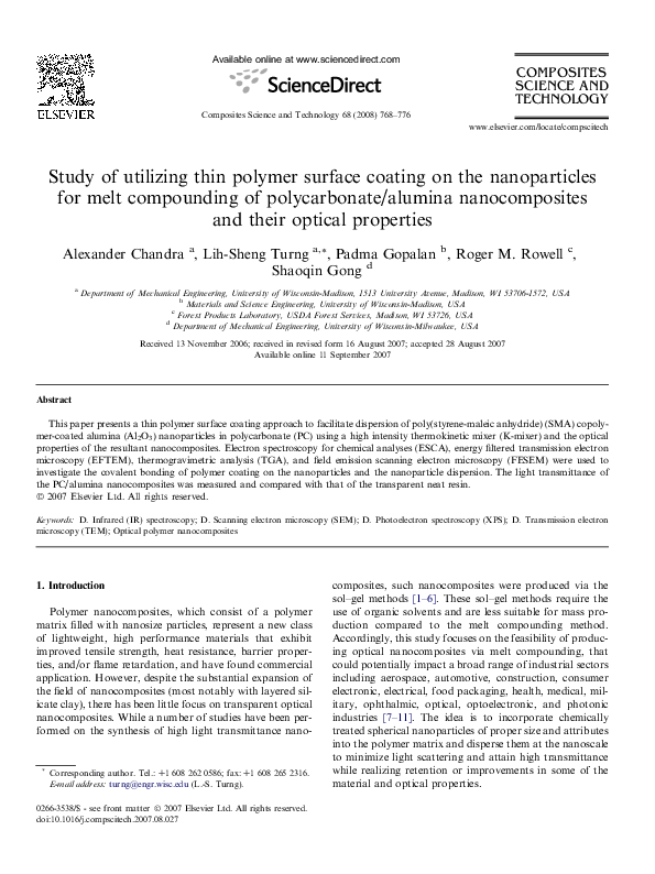 (PDF) Study of utilizing thin polymer surface coating on the ...