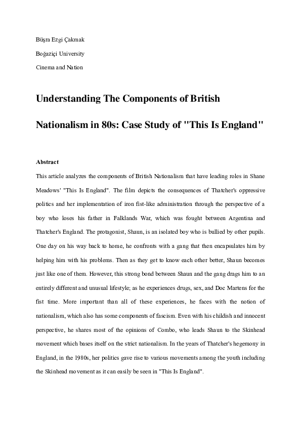 (DOC) Understanding The Components of British Nationalism in 80s: Case ...