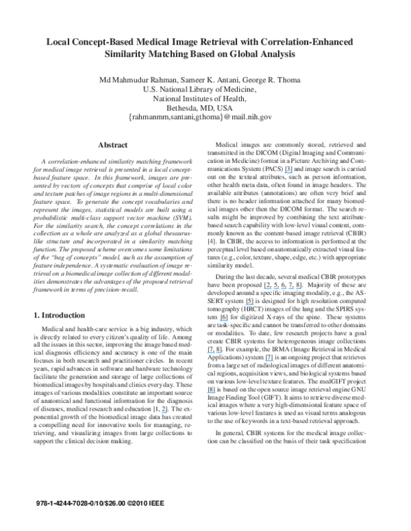 (PDF) Local concept-based medical image retrieval with correlation ...