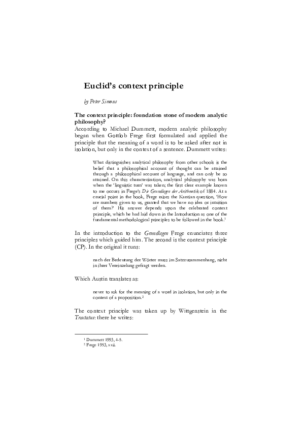 (PDF) Euclid's context principle