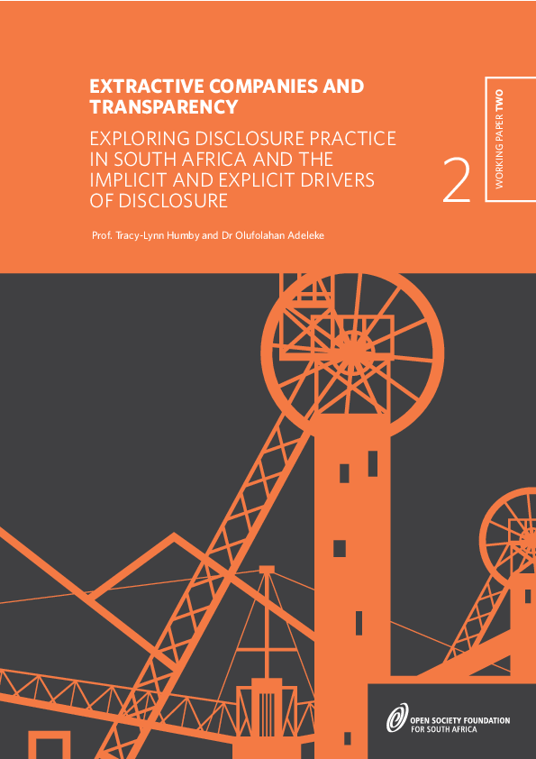 (PDF) EXTRACTIVE COMPANIES AND TRANSPARENCY EXPLORING DISCLOSURE ...