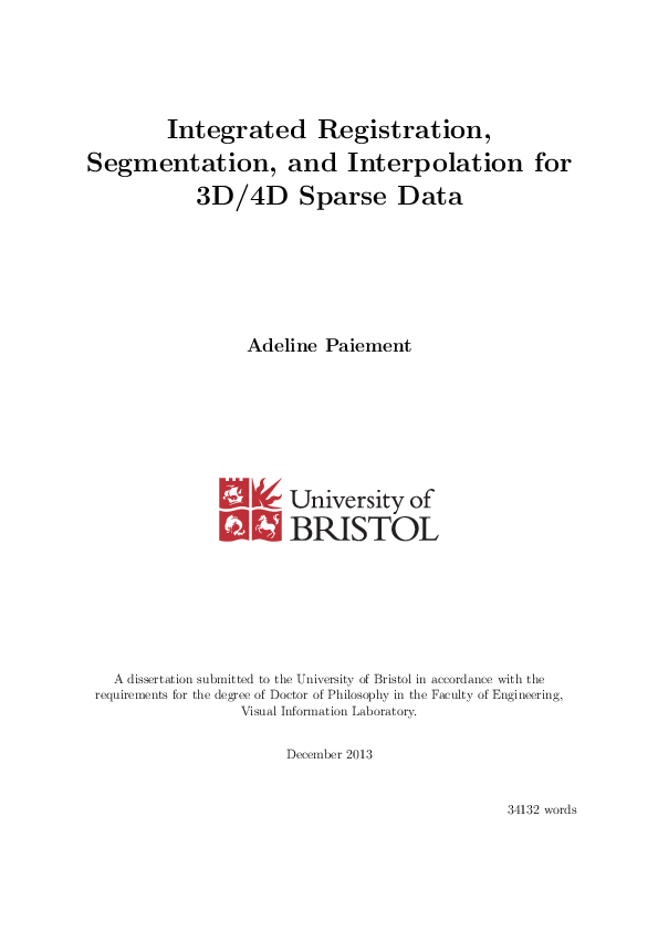 (PDF) Integrated registration, segmentation, and interpolation for 3D/4D sparse data