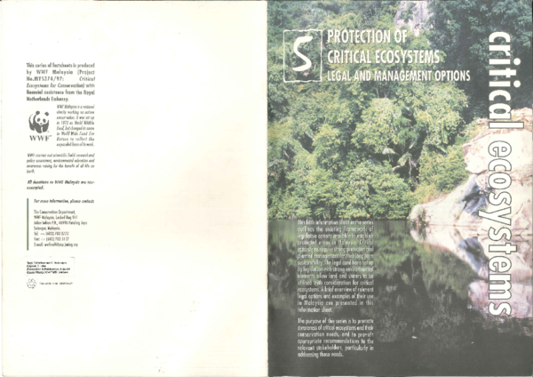 (PDF) Protection of critical ecosystems in Malaysia