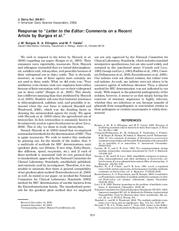 (PDF) Response to “Letter to the Editor: Comments on a Recent Article ...