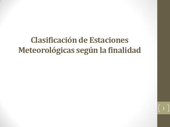 (PDF) Clasificación de Estaciones Meteorológicas según la finalidad