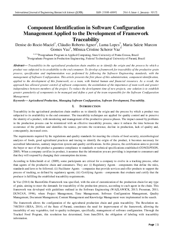 (PDF) Component Identification in Software Configuration Management ...